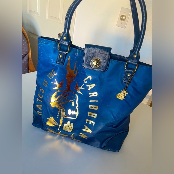 Disney | Bags | Pirates Of The Caribbean Blue Tote Bag | Poshmark